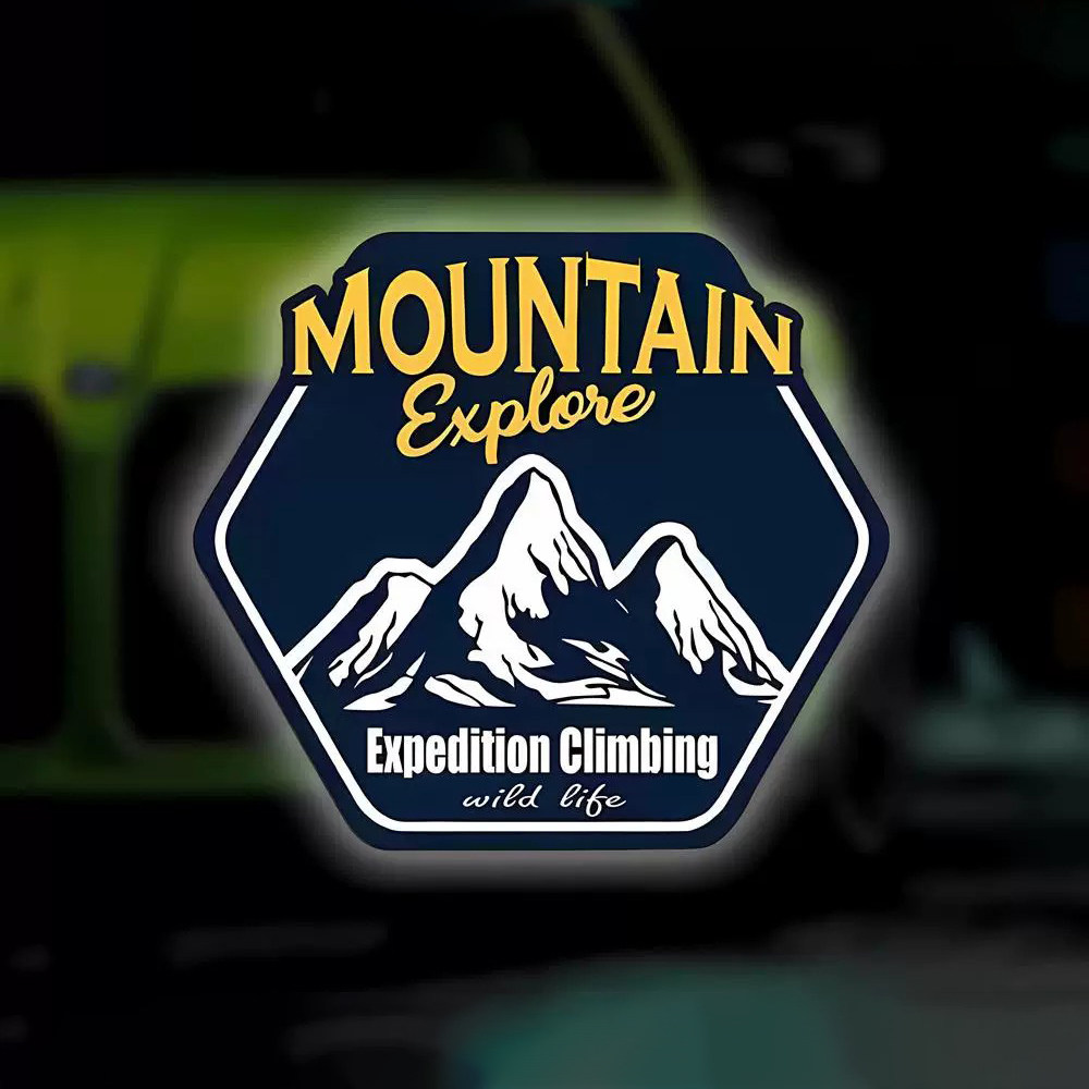 汽车贴创意MOUNTAIN山地探险个性运动风汽车遮挡划痕前保险杆贴画