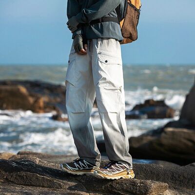 工装裤男2025新款宽松直筒运动裤青少年渐变裤子男款休闲裤春秋款