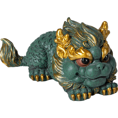 青砂石装饰可爱桌面水麒麟火麒麟