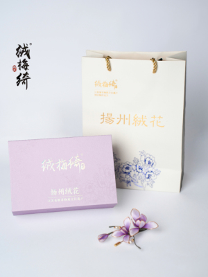 扬州绒梅绒花  江苏省级非物质文化遗产     手提袋