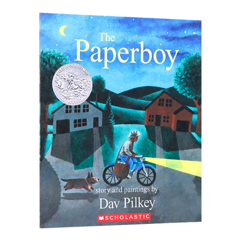 报童英文原版 The Paperboy凯迪克银奖绘本学乐读物内裤超人&神探狗狗同作者系列 Dav Pilkey英文版进口英语书籍儿童图书_虎窝淘