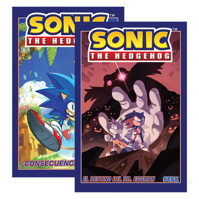 Sonic the Hedgehog 刺猬索尼克西班牙语版系列2册 漫画书 Ian Flynn 余波 埃格曼博士的命运 进口原版书籍