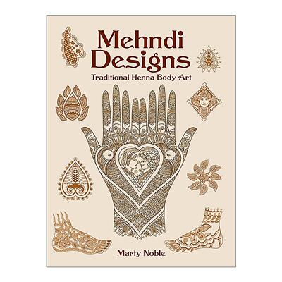 英文原版 Mehndi Designs 曼海蒂设计 传统海娜人体艺术 印度手绘 身体装饰图集 英文版 进口英语原版书籍