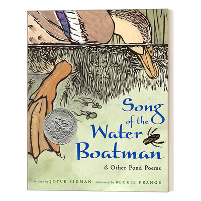 英文原版 Song of the Water Boatman and Other Pond Poems 池塘的细语 请为我倾听 凯迪克银奖绘本 英文版 进口英语原版书籍