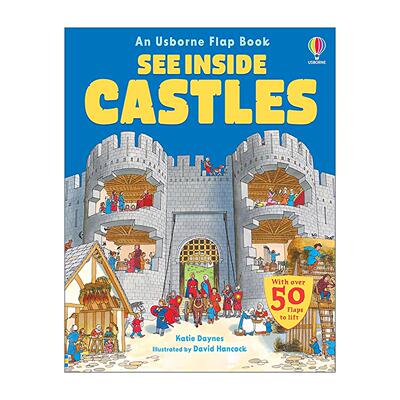 英文原版 Usborne See Inside Castles 看里面 揭密城堡 尤斯伯恩儿童科普百科纸板翻翻书 英文版 进口英语原版书籍