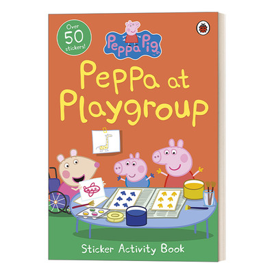 英文原版 Peppa Pig Peppa at Playgroup Sticker Activity Book 小猪佩奇在游戏小组 贴纸游戏书 英文版 进口英语原版书籍