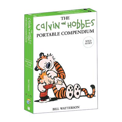 英文原版 The Calvin And Hobbes Portable Compendium Set 4 卡尔文与霍布斯 便携式漫画2册装 英文版 进口英语原版书籍