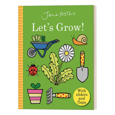 英文原版 Jane Foster's Let's Grow 一起来种植 推拉操作书 精装 植物自然绘本 英文版 进口英语原版书籍