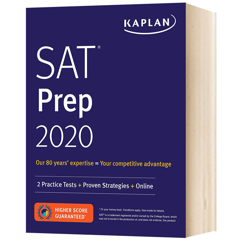 Kaplan SAT Prep 2020 英文原版 卡普兰SAT备考2020 出国留学备考用书 专业备考策略 700多套练习进口英语美国高考书籍 英文版_虎窝淘