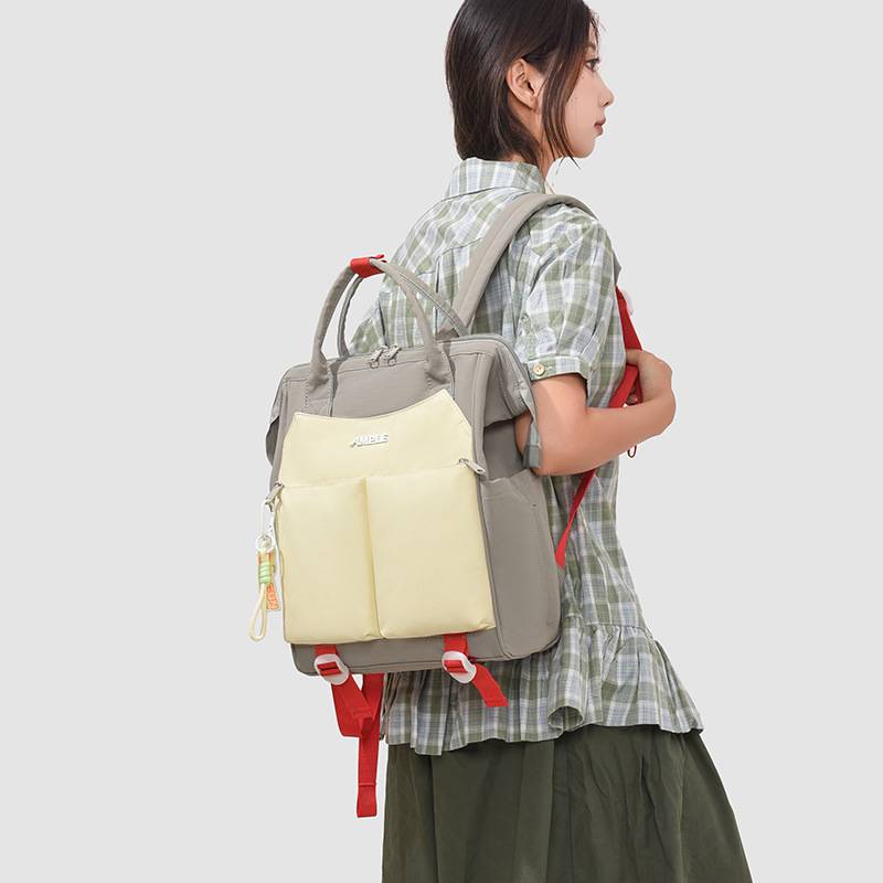 专柜官方户外徒步登山包女大容量轻便撞色双肩包男通勤休闲旅行包