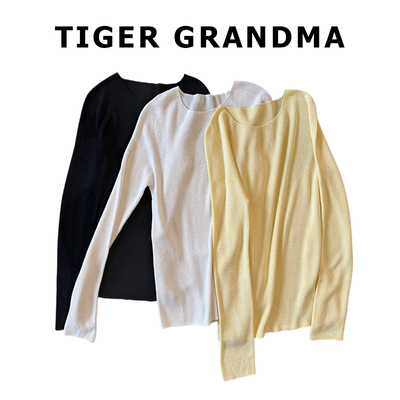 大奇TG 【天衣无缝】超柔糯丝毛绒一体成型-圆领高弹毛针织衫