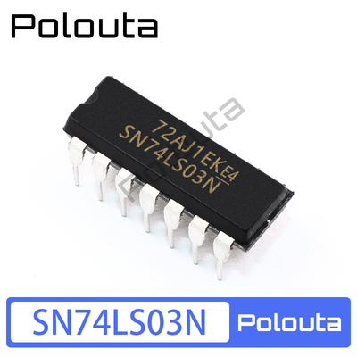 Polouta SN74LS03N 74LS03 DIP-16 四个2输入正与非门 IC芯片