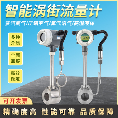 智能数显涡街流量计气体压缩空气计量表DN5080150蒸汽管道传感器