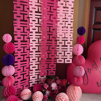 婚房喜字贴长条结婚布置连喜装饰卧室大门六连喜字挂饰喜字长条喜