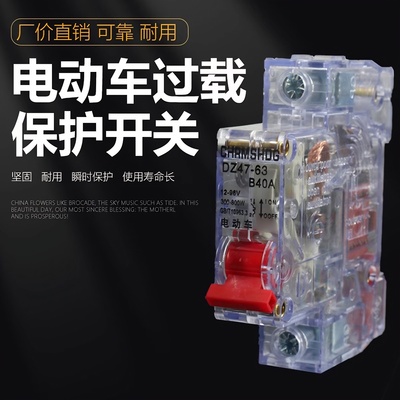 电动车开关空气开关12V24V36V48V断路器保护器电瓶车过载断电开关