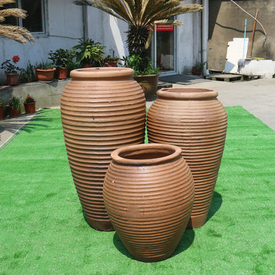 复古怀旧风会所景观粗陶罐包邮