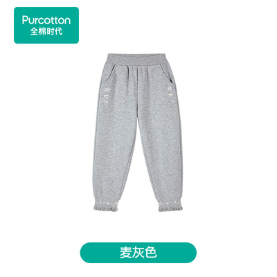 Purcotton/全棉时代 2025冬女童发热风柔棉长裤,PLK254028