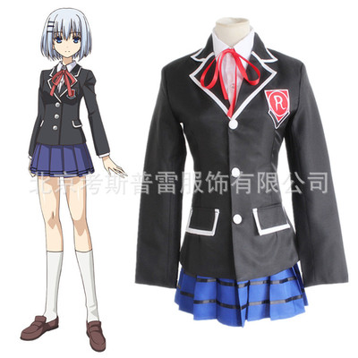 动漫服装约会大作战DATE A LIVE时崎狂三校服鸢一折纸cosplay