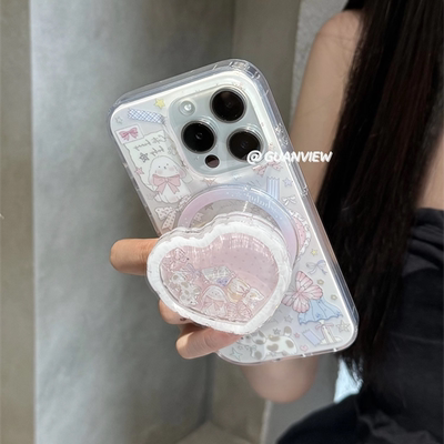 适用vivox200x100y300手机壳T1t2猫咪兔子s20s19s18s17s16摇摇乐磁吸支架x90x80x70x60s15s12x50x30x21保护套