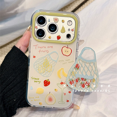 适用三星s26s25s24s23s22s21U手机壳note10+水果购物袋s20fe摇摇乐支架s8s9网红超火s10时尚A53a72A55a42A71