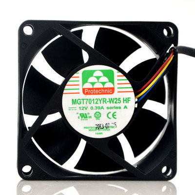 正品永立MAIC MT7012YR-W25 HF 12V 0.39A 7CM 7025 4线风扇