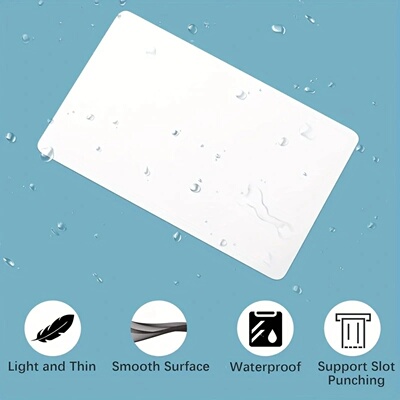 50pcs High Glossy Blank PVC Business Card Design Logo Name