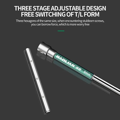 T/L 2.5/3/4/5/6/8/10mm Torx Screwdriver T Type Allen Hex Wr