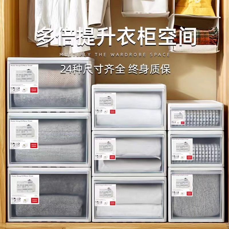 收纳柜抽屉式衣柜收纳盒塑料收y纳箱置物柜家用抽屉柜简易收纳柜