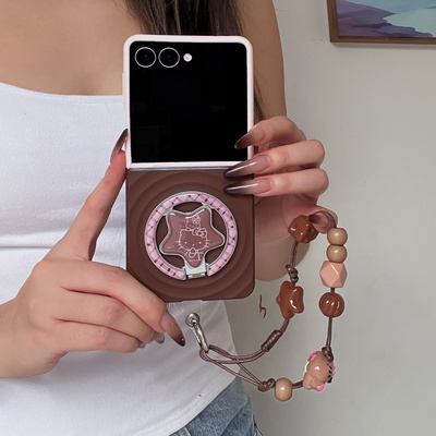 可爱巧克力色磁吸支架手机壳