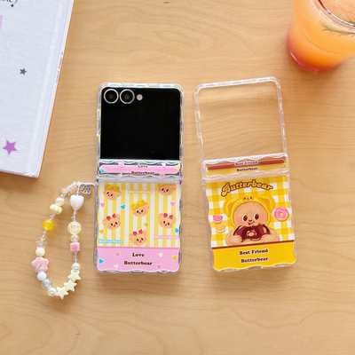 可爱小熊甜甜圈折叠屏手机壳