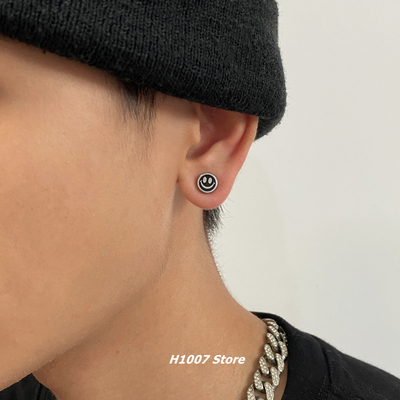 耳夹h1007笑脸钛钢吸铁石设计感