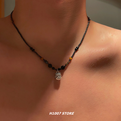 瑞兽小醒狮项链情侣配饰小众设计