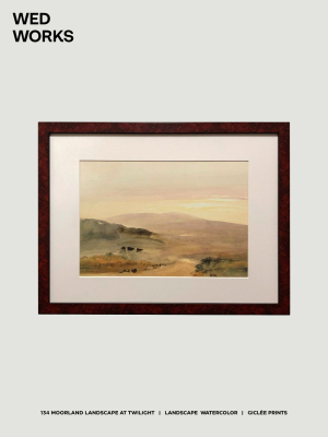 玄关客厅小众中古日出水彩风景画