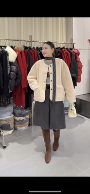 9062加厚羊羔毛两面穿韩版冬季保暖气质百搭小个子棉服外套女