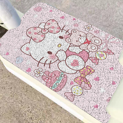 电动车脚垫丝圈卡通防水防晒脚踩垫爱玛台铃国标通用自裁剪脚踏垫