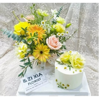 肇东市新纪元商贸城正阳大街人民公园玫瑰花生日蛋糕鲜花店女神节