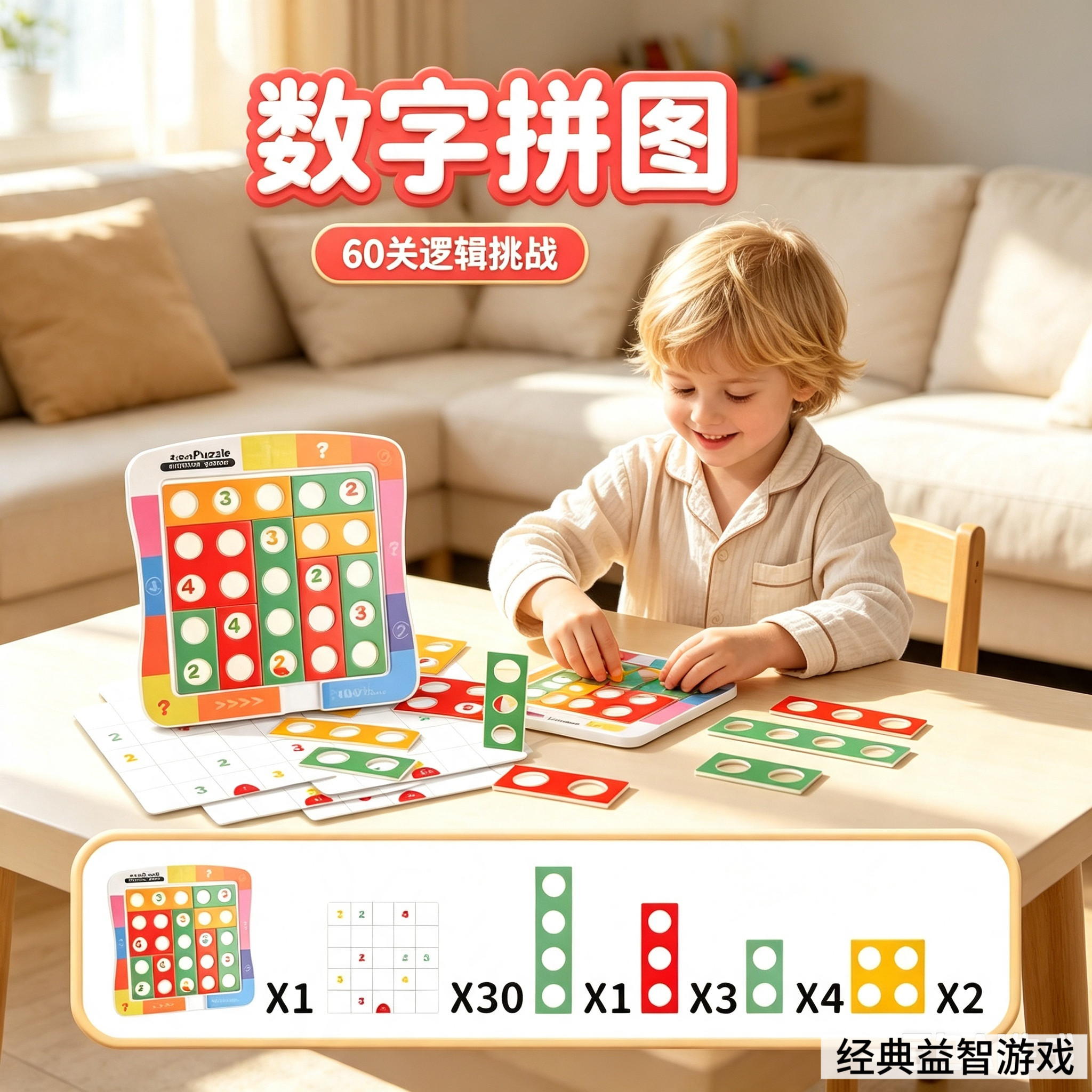 爆款儿童拼图益智玩具专注力训练桌面游戏亲子逻辑思维闯关桌游