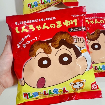 居然是蜡笔小新的眉毛！日本进口桃哈多巧克力味栗米条儿童零食