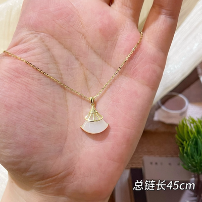 古丽古丽s925银项链扇形设计感裙子高级感轻奢精致锁骨链00771