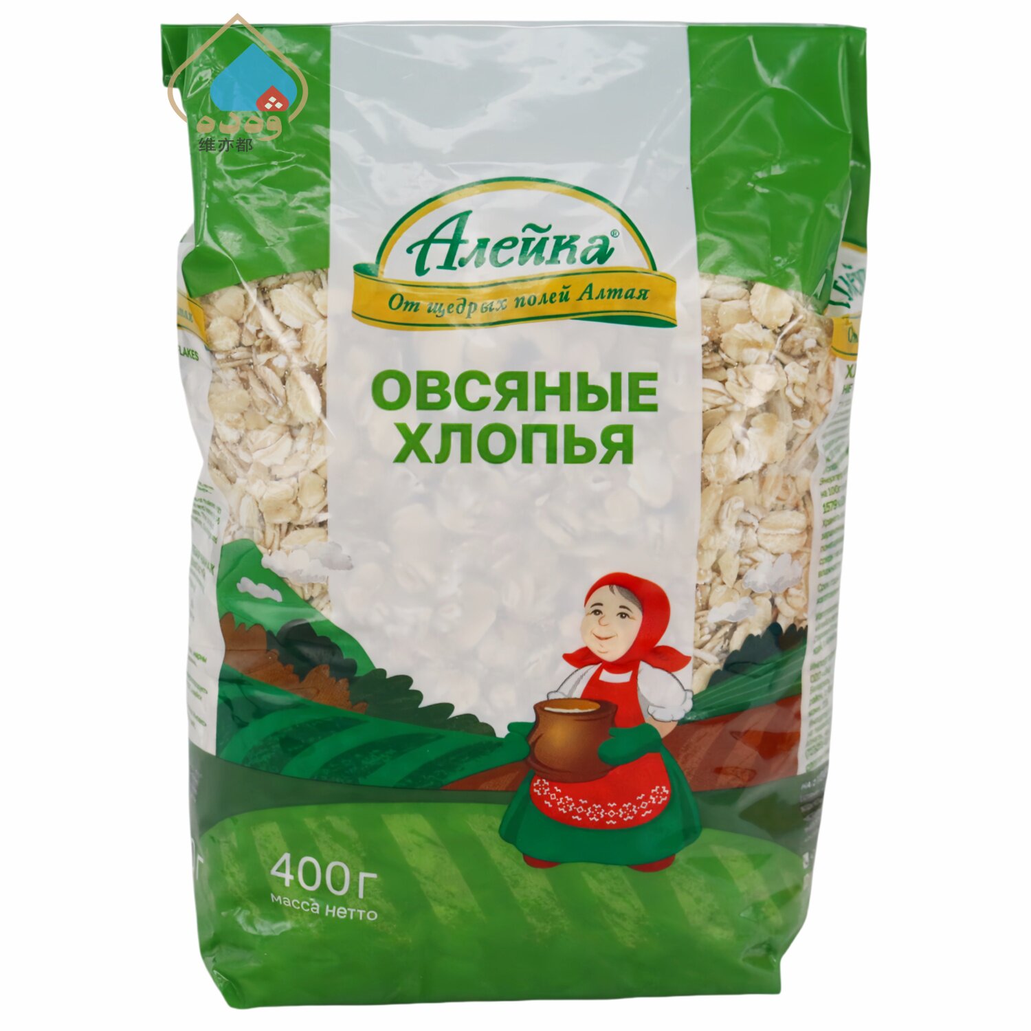 艾利客牌燕麦片400g原味即食代餐营养早餐袋装俄罗斯进口纯燕麦片
