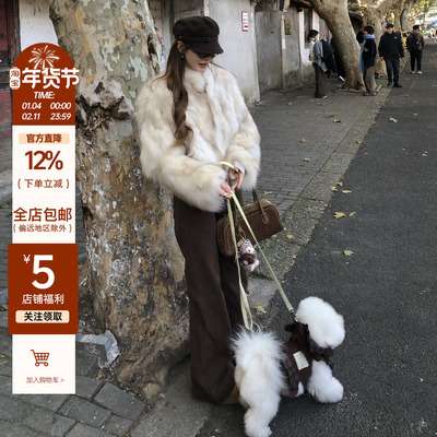 加绒休闲水洗复古微喇叭牛仔裤