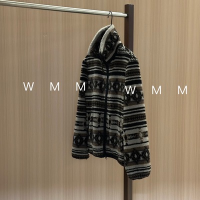 WMM民族风立领抓绒外套女秋冬新款百搭时尚休闲宽松绒绒保暖韩系