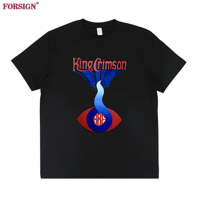 克里姆森国王King Crimson band摇滚乐队复古短袖T恤字母男女