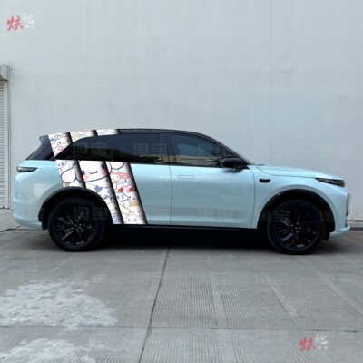 奥迪A4RS6蔚来ET5T车贴拉花玉桂狗卡通立柱理想L6L7 L8L9贴纸定制