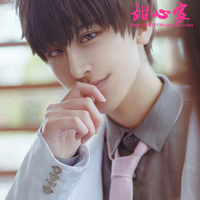 {甜心家}恋与制作人许墨 黑色短发收脸现货cosplay假发