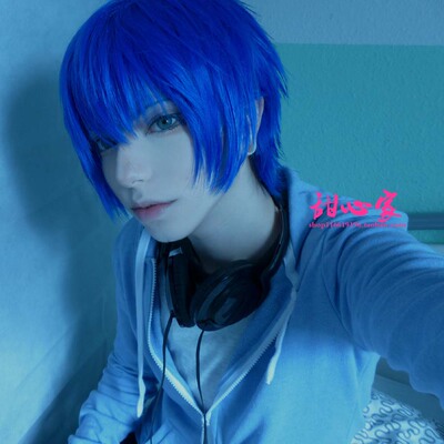 甜心家MARGINAL#4 蓝羽路伊短发收脸蓝色 30cm cosplay假发