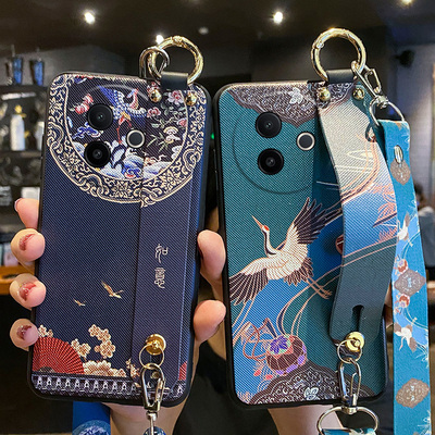 适用vivoy300i手机壳斜挎挂绳