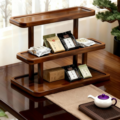 博古架多层收纳装饰茶杯架子