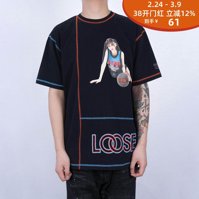 LOOSERola联名篮球宝贝拼接短袖