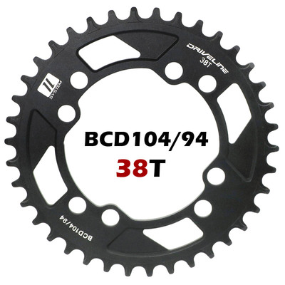 driveline 山地车牙盘正负齿盘 38T 94/104双bcd XC齿片